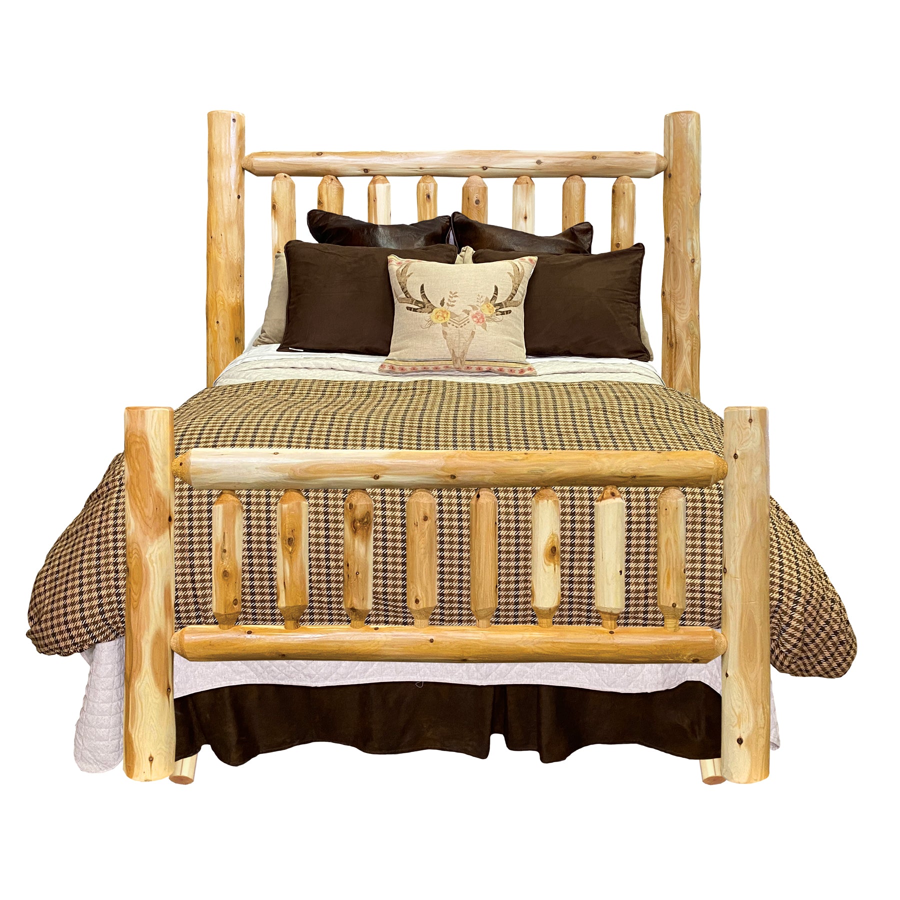 Rustic, Handmade 4 Poster Platform Bed | LogHeads Home Center