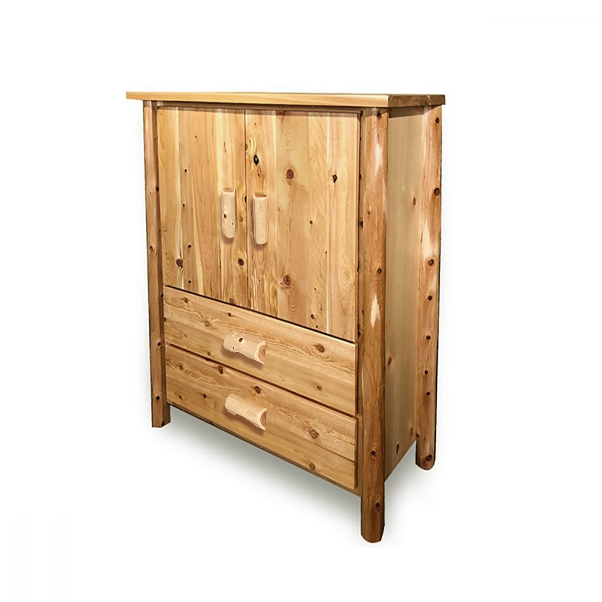 Medium Log Armoire | 41" Wide | Solid Wood Wardrobe