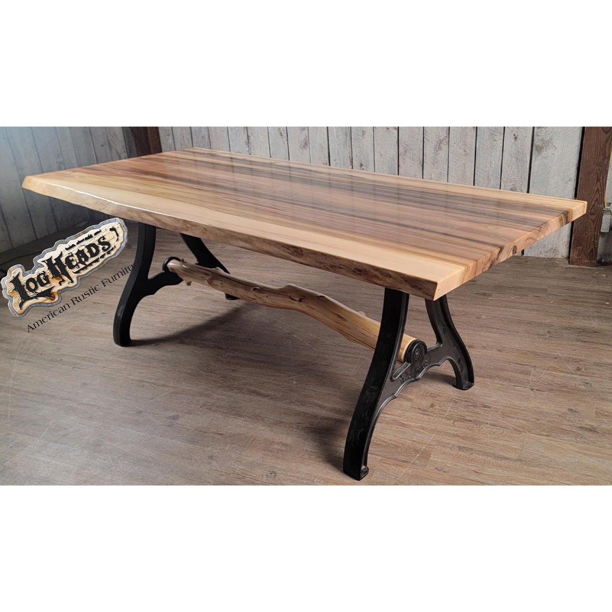 7' Custom Rainbow Poplar Slab Table